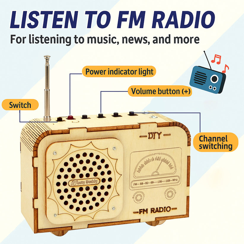 DIY FM Radio Kit – Wooden 3D STEM Building Project | NautyDaddy ...