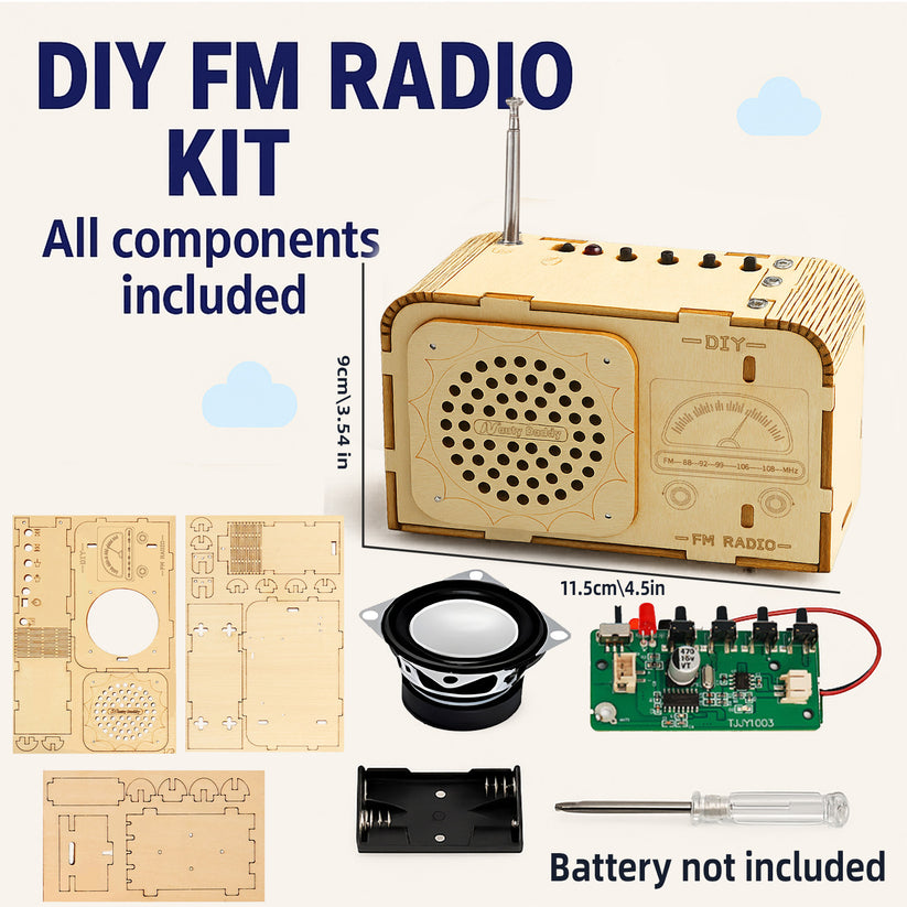 DIY FM Radio Kit – Wooden 3D STEM Building Project | NautyDaddy ...